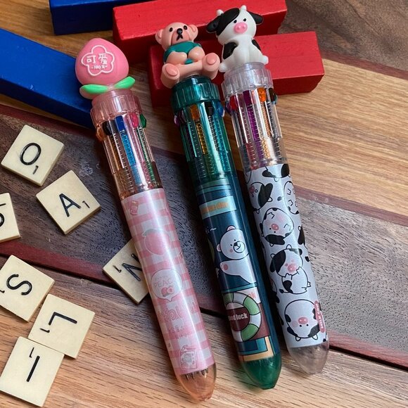 Office | 3 Pack Cute 1 Color Ballpoint Pens | Poshmark